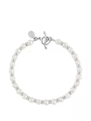 DOWER & HALL Halo Pearl Bracelet - White