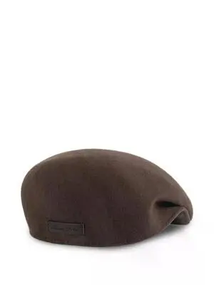 Manière De Voir Amos In Wool Flat Cap - Brown