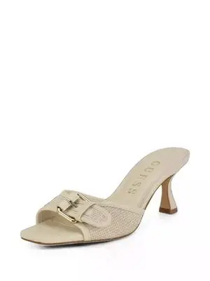 Guess Dista Buckle-detail Woven-panel Sandals