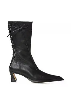 MIISTA Lace-up Pointed-toe Boots