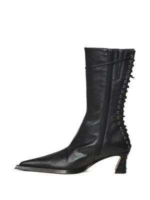 MIISTA Lace-up Pointed-toe Boots