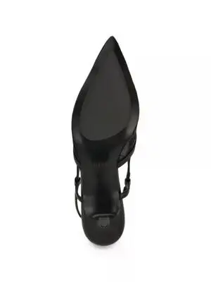 Guess Logo-print Pointed-toe Heeled Pumps