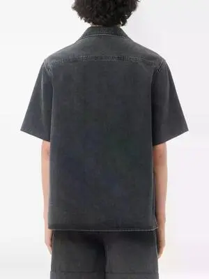 Valentino Garavani Denim Bowling Shirt With Vgold