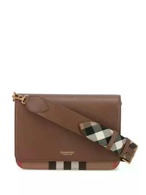 Burberry Leather Cross Body Bag - Brown