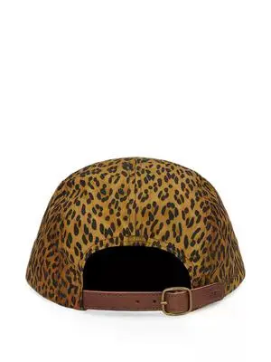 Supreme Waxed Leopard-print Camp Cap - Brown
