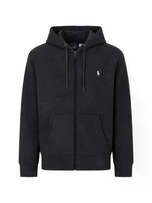 Polo Ralph Lauren Logo-embroidered Zip-up Hoodie - Grey