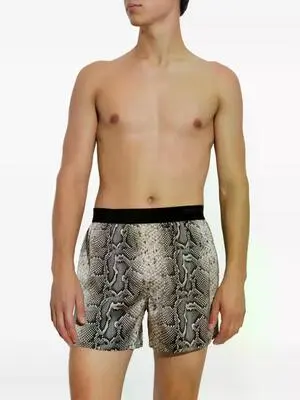 TOM FORD Snakeskin-print Boxers Grey
