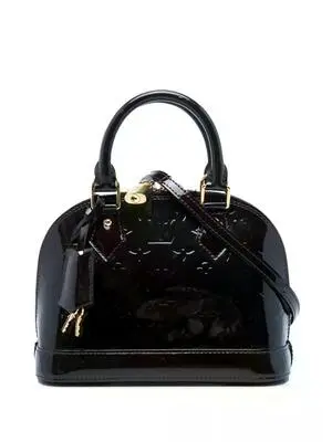 LOUIS VUITTON 2013 Monogram Vernis Alma Bb Satchel - Purple