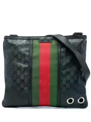 Gucci 2016-2026 Gg Imprime Web Crossbody Bag - Black