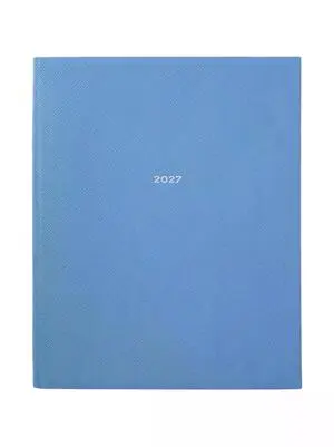 Smythson 2027 Portobello Weekly Vertical Diary - Blue