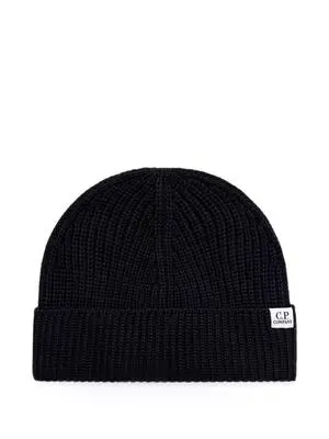 C.P. COMPANY Ribbed-knit Beanie Hat - Blue
