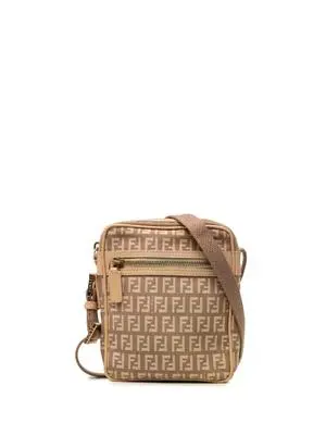 Fendi 2000-2010 Zucchino Canvas Crossbody Bag - Neutrals