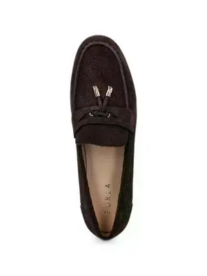 Furla Suede Tassel Loafers