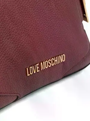 Moschino Logo-plaque Pebbled Crossbody Bag