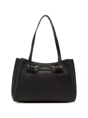 Guess Camelia Leather Shoulder Bag - Black