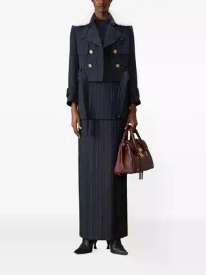 Thom Browne High Twist Wool Cropped Trench