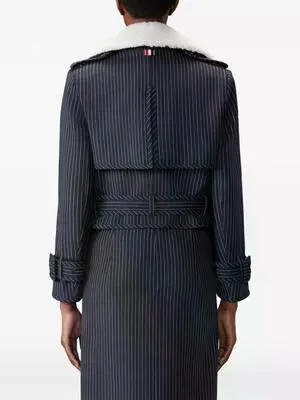 Thom Browne High Twist Wool Cropped Trench