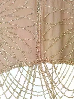 Attico Bead-embellished Petite Chandelier Mini Skirt - Neutrals