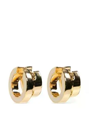 Tory Burch Icon Enamel Double Hoop Earrings