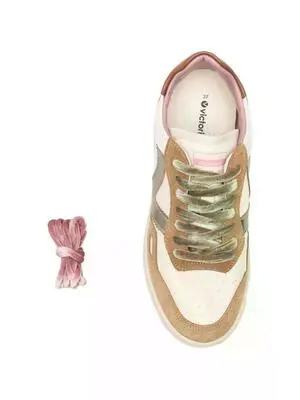 Victoria Beckham Panelled Leather Sneakers - Neutrals