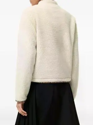 Burberry Cropped Wool-cashmere Blend Fleece Jacket