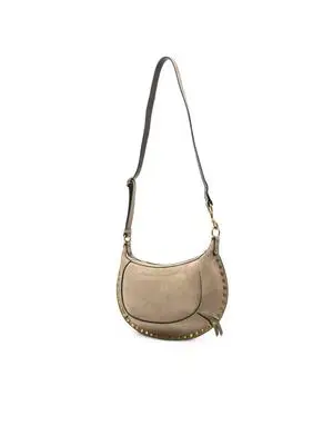 Isabel Marant Étoile Oskan Moon Stud-embellished Shoulder Bag - Neutrals