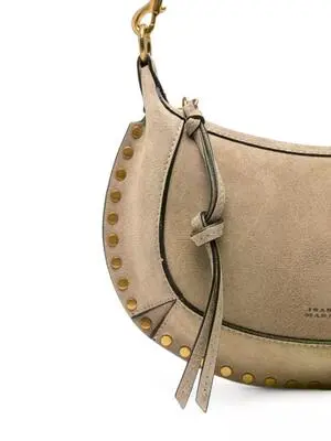 Isabel Marant Étoile Oskan Moon Stud-embellished Shoulder Bag - Neutrals