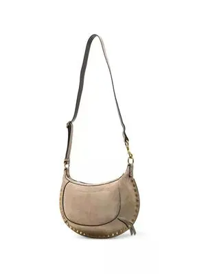 Isabel Marant Étoile Oskan Moon Stud-embellished Shoulder Bag - Neutrals