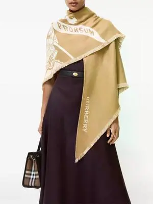 Burberry Knight Wool-silk-cashmere Cape - Neutrals