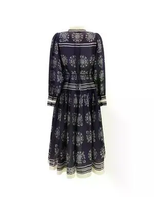 ALEMAIS Alemai Bandendra Floral Print Midi Shirtdress