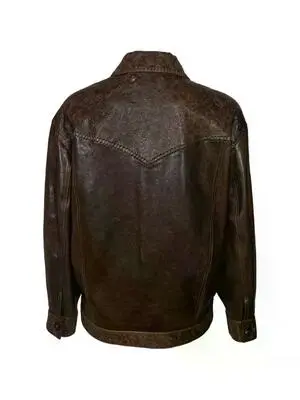 GOLDEN GOOSE Journey Floral-embroidery Leather Jacket