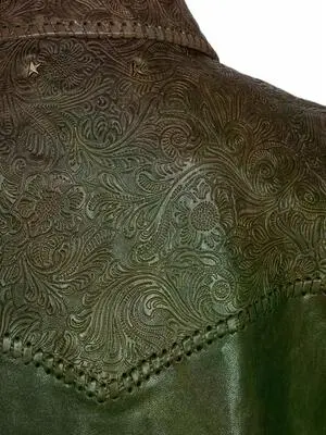 GOLDEN GOOSE Journey Floral-embroidery Leather Jacket