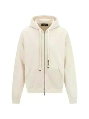 Dsquared2 Zip-up Drawstring Hoodie - Neutrals