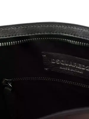 Dsquared2 Hammered-leather Metallic-finish Clutch Bag