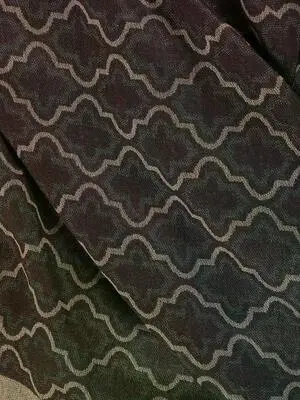 Emporio Armani Geometric-pattern Fringed Scarf - Brown