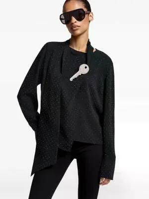 Essentiel Antwerp Rhinestone-embellished Asymmetric Blouse