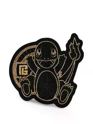 Balmain Pokémon Charmander Wool Patch Brooch - Black
