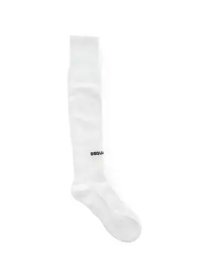 Dsquared2 Logo-print Soccer High Socks - White
