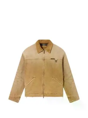 GOLDEN GOOSE Reversible-jacket In Beige Cotton With Check-pattern - Neutrals
