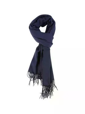 Emporio Armani Fringed-edge Scarf - Blue