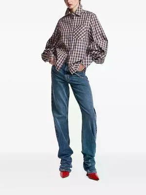 Essentiel Antwerp Kalmia Rhinestone-embellished Checked Shirt