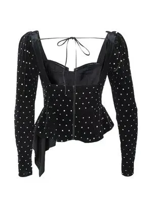 SELF-PORTRAIT Diamante Asymmetric Top