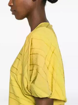 KRISTINA TI Horizontal-stripe Batwing-sleeve Blouse