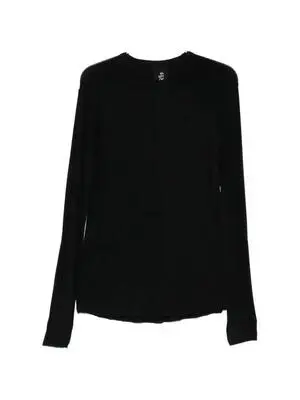 THOM KROM Raw-edge Crew-neck Sweater - Black