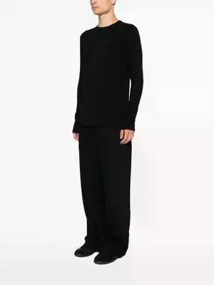 THOM KROM Raw-edge Crew-neck Sweater