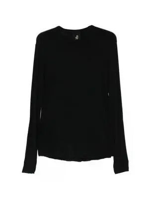 THOM KROM Raw-edge Crew-neck Sweater