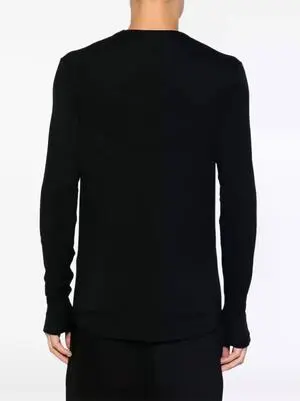 THOM KROM Raw-edge Crew-neck Sweater