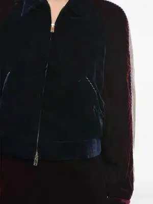 Stella McCartney Miranda Embroidered Velour Jacket