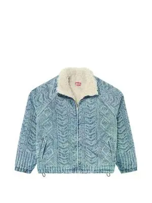 DIESEL® Jacket In Cable-knit-effect Denim