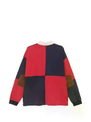 FOUND Crestfield Rugby Patchwork Long-sleeve Polo Shirt